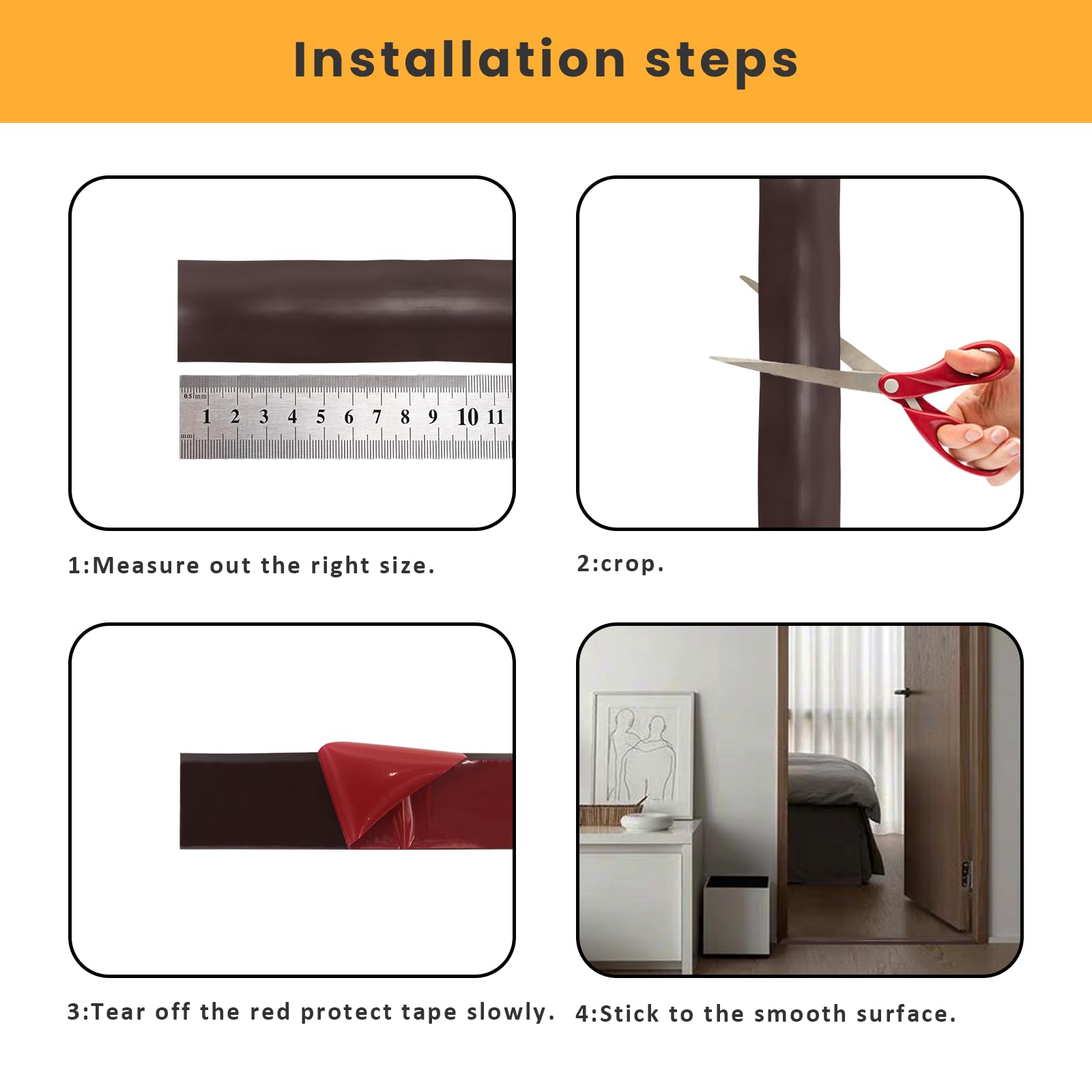 Floor Flat Transition Strip Self Adhesive Floor Vinyl Flat Divider Strip Floor Edge Trim Floor Gap Covering Joining Strip Carpet to Tile Transition Edging Trim with Strong Backing 4cm 3.28FT Coffee