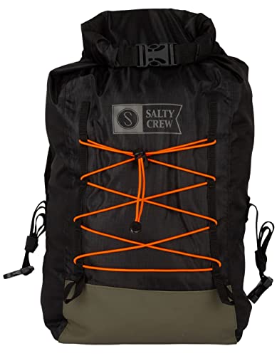Salty Crew Thrill Seeker Black Roll Top Backpack