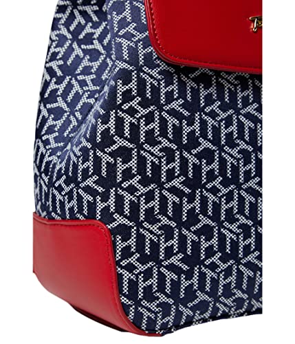Tommy Hilfiger Sutton Flap Backpack Jacquard Navy/White/Tommy Red One Size