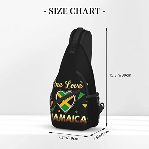 Cute Jamaica Flag Sling Bag Crossbody Chest Daypack Casual Backpack Jamaican Shoulder Bags for Women Men