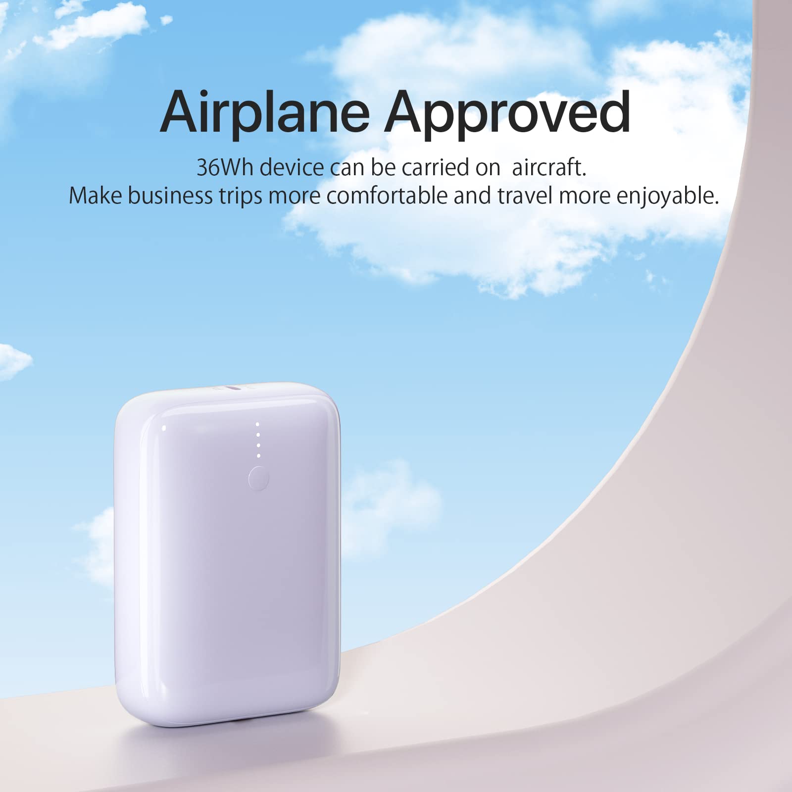 MOVE SPEED 10000mAh Portable Charger Mini Cute for Girls, PD20W Fast Charging QC3.0 External Battery Pack, Mini-Size 180g, Power Bank for iPhone, Samsung Galaxy, Android Phone, iPad,iWatch, Purple