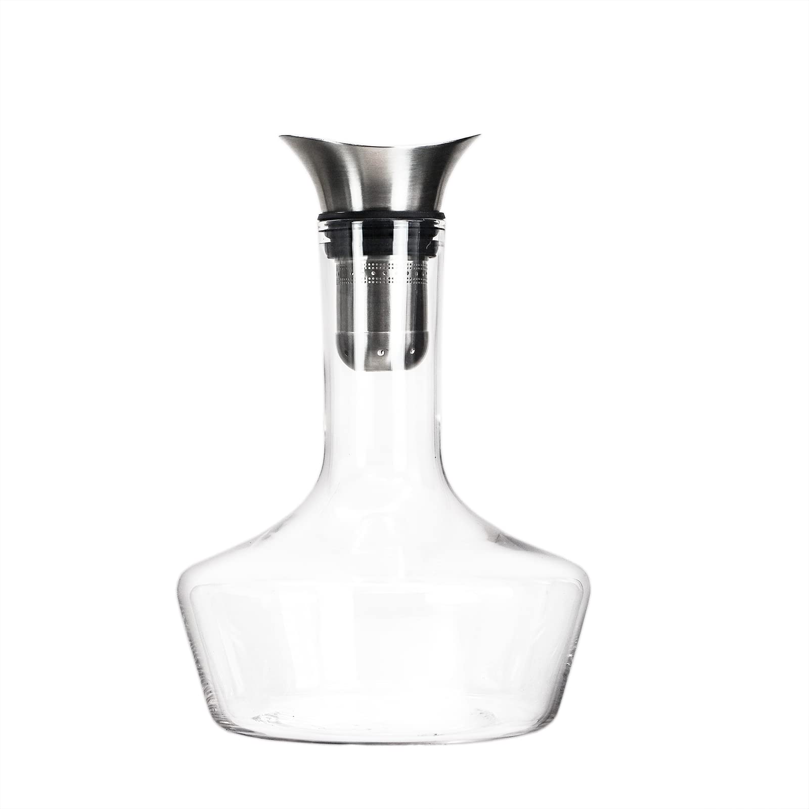 Wine Decanter Red Wine Decanter Wine Decanter With Aerator, 100% Hand Blown Crystal Glass Red Wine Decanters And Carafes with Built In Aerator,Wine Gift, 1500ml/50.7oz (full capacity)