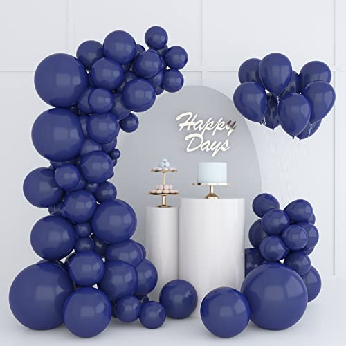 134Pcs Navy Blue Balloons Different Sizes 5 10 12 18 Inch Navy blue Latex Balloon for Birthday Wedding Baby Shower.