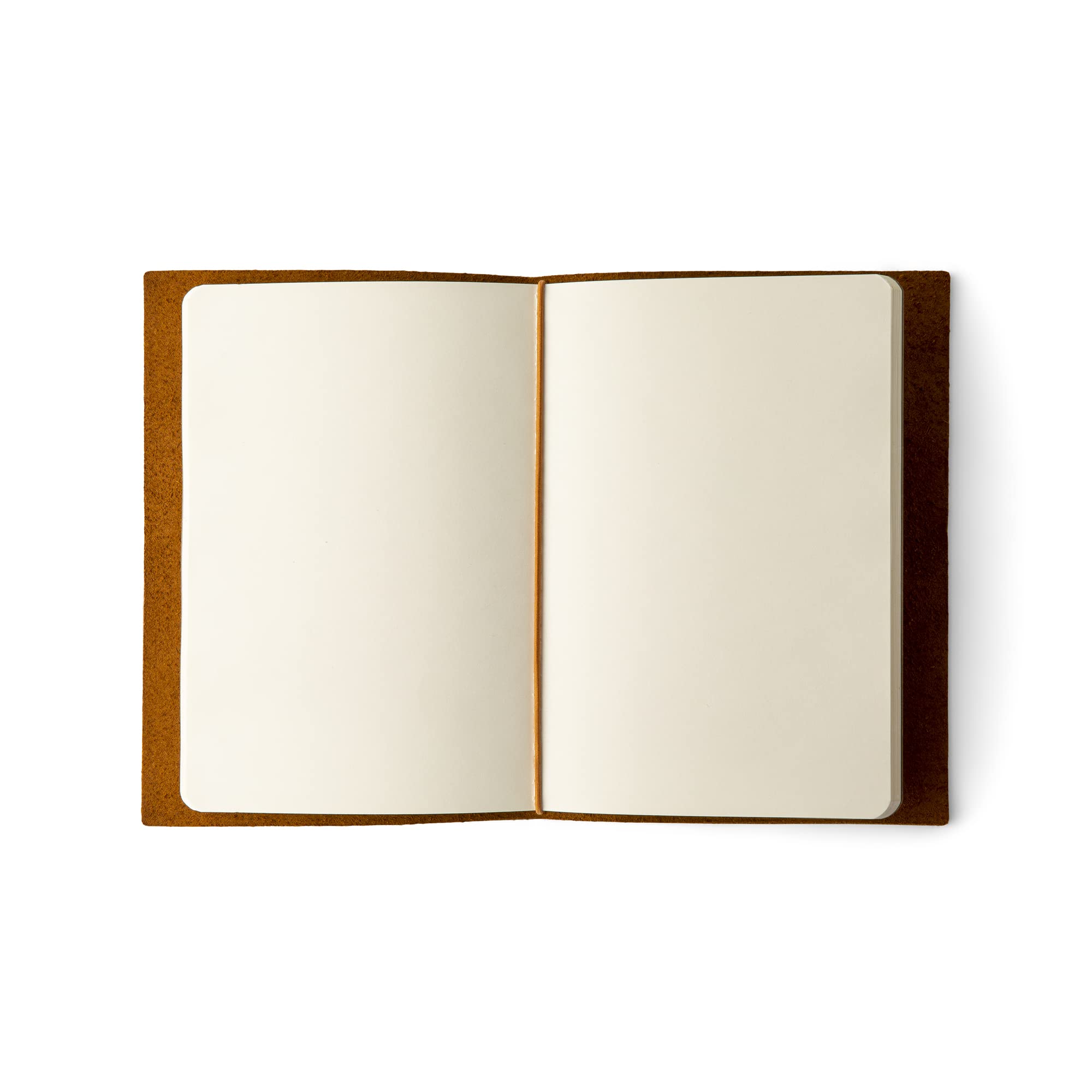 Pluma Paper Company Crazy Horse Leather A5 Traveler's Notebook Cover with Pocket A5 (A5, Light Brown)