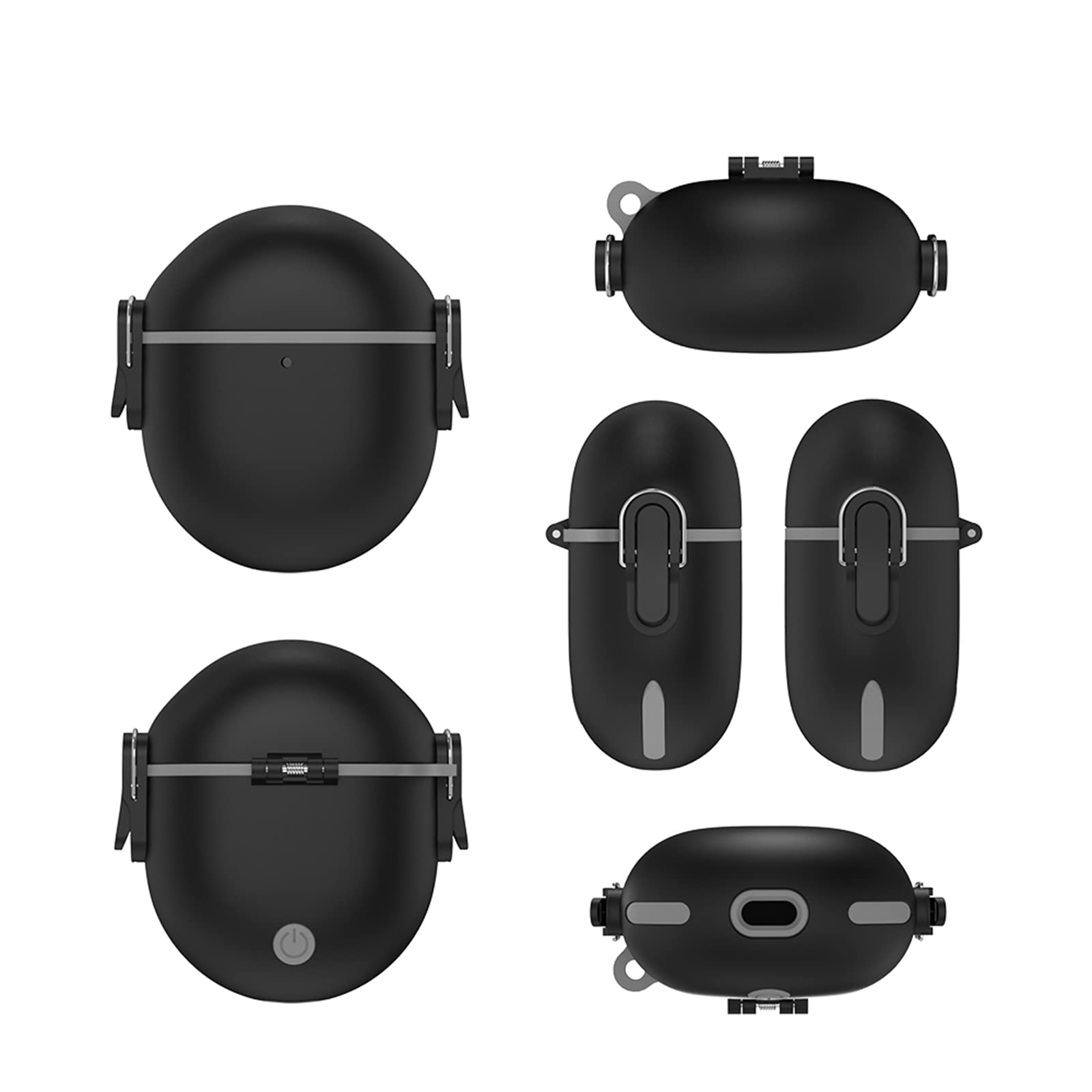 [Upgrade Lock] Case for Google Pixel Buds Pro 2 Case (2024), for Pixel Buds Pro 2022, Shock-Absorbing Protective Cover Accessories TPU Hard Shell with Carabiner & Lanyard (Black)