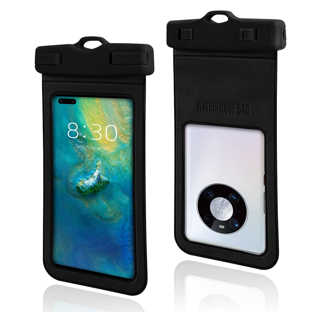 Hapylasty Universal Waterproof Phone Pouch, IPX8 Waterproof Case Phone Dry Bag Pouch for iPhone 14 13 12 11 Pro Max XS Plus Samsung Galaxy, Floating Large Cellphone Dry Bag for Beach Swimming Pool,