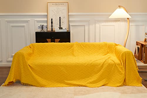 AIVIA Couch Cover Sheet Blanket, Oversized Couch Covers for 3 Cushion Sofa, Extra Large Furniture Decoration Covers Sofa Throws Sofa Slipcovers, L-Shape U-Shaped Sectional Protector for Cats Dogs