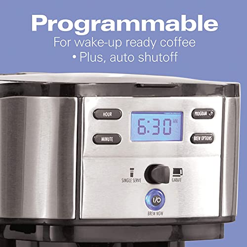 Nozaya 12 Cup Drip Coffee Maker - 2-Way Programmable Coffee Machine, Easy to Clean, Black
