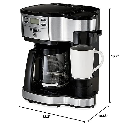 Nozaya 12 Cup Drip Coffee Maker - 2-Way Programmable Coffee Machine, Easy to Clean, Black