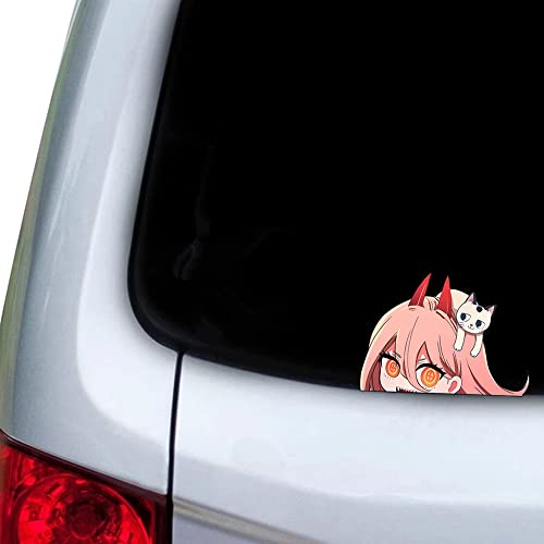 Power Car Sticker Cute Decal Chainsaw Man Vinyl Sticker for Cars/Laptops
