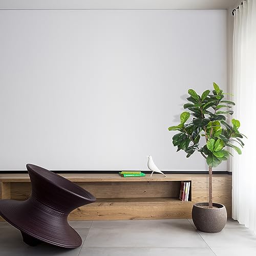 Realead 5ft Fiddle Leaf Fig Tree Artificial - Large Fake Fig Leaf Tree with 78 Leaves - Tall Faux Plants in Plastic Nursery Pot for Modern Home Office Living Room Indoor Decor