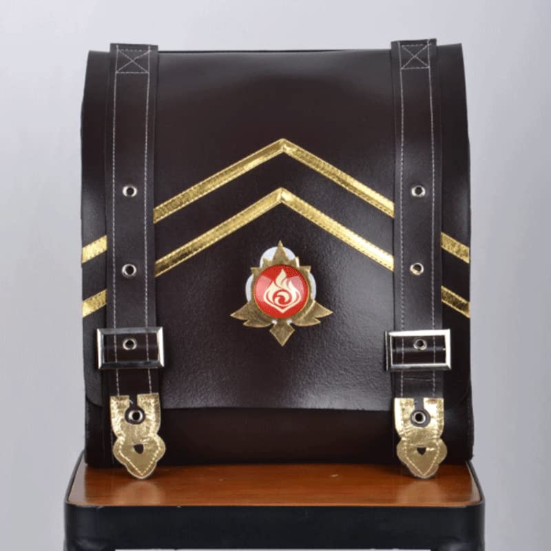 COSPLAY SHOW Anime Game Genshin Impact Klee Spark Knight Cute Backpack Shoulder Bag Cosplay Prop Halloween Accessories, Brown