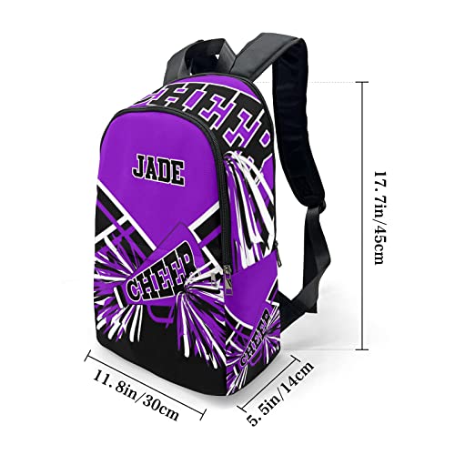 Cheer Purple CheerleadersBackpack Laptop Bag Daypack for Hiking Adult Christmas Gift
