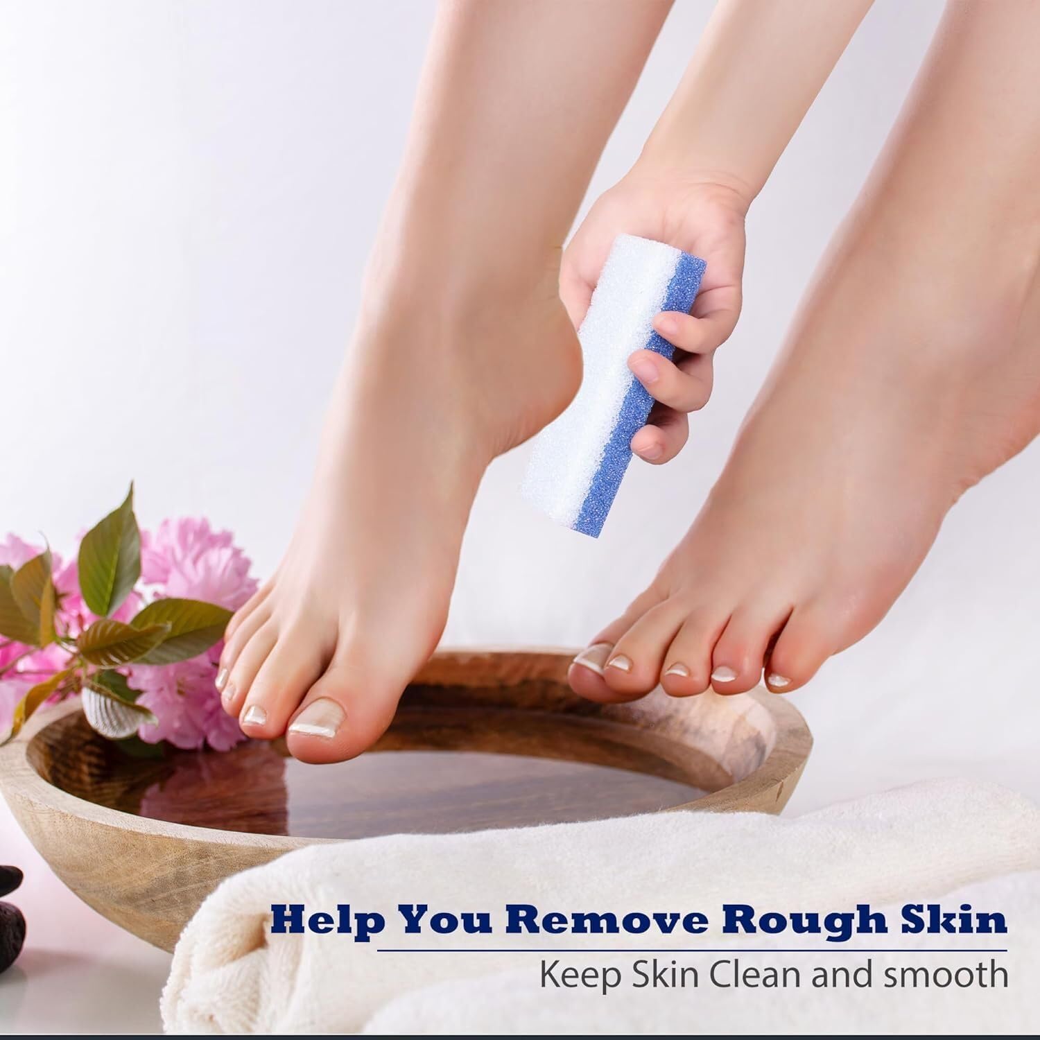 Professional Pedicure Foot Pumice Stone for Feet Skin Callus Remover and Scrubber for Dead Skins 2 Sided (Pack of 2)