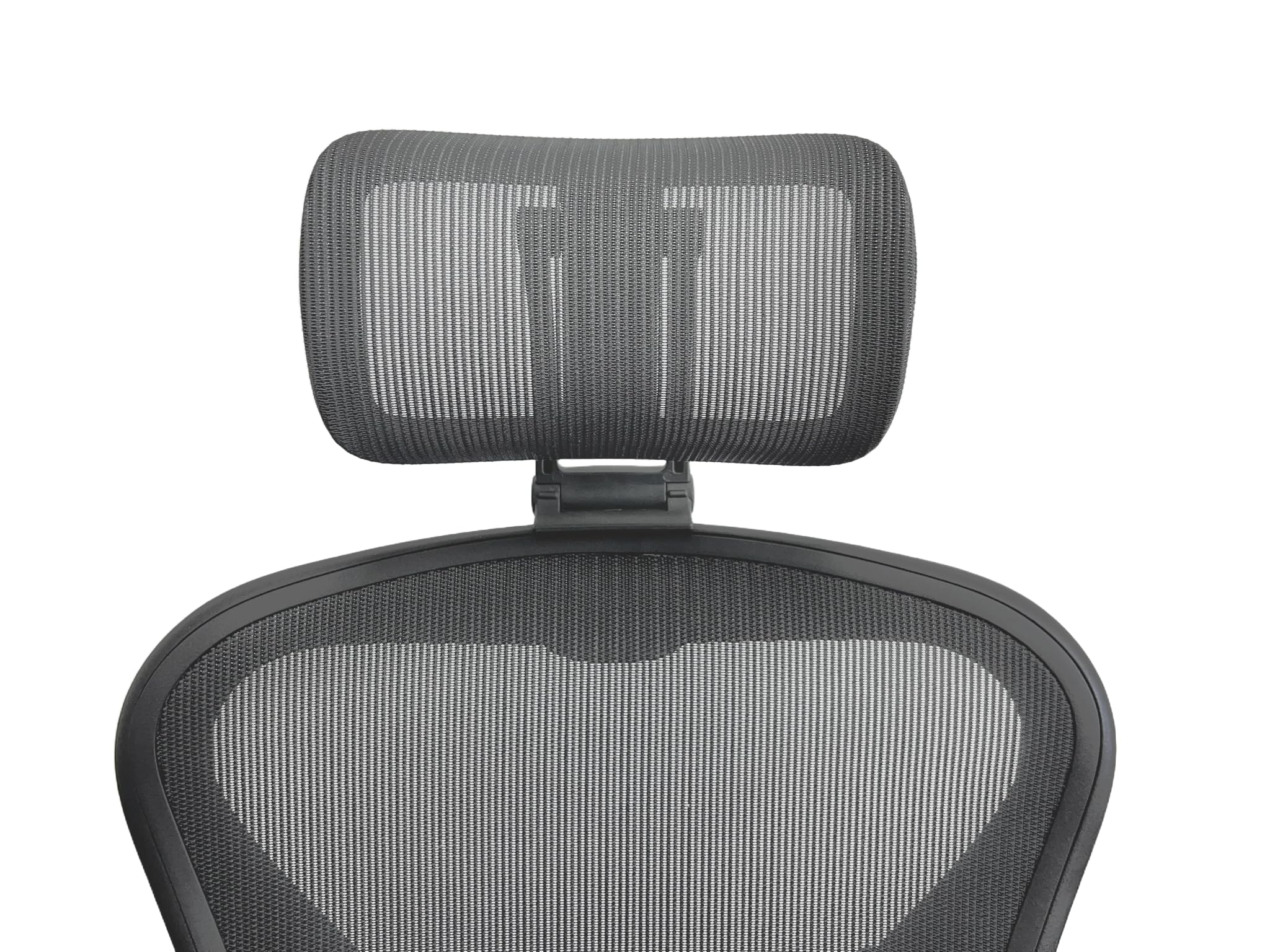 ERGOKING Headrest Compatible with Herman Miller Aeron Remastered Fully Adjustable Height & Tilt, Removable Coat Hanger Graphite Frame, Graphite Mesh