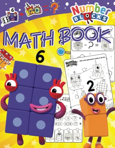 Number Blocks Math Book: Addition & Subtraction Workbook, Ages 3 to 8, Place Value, Regrouping,math maze....and MORE !!!