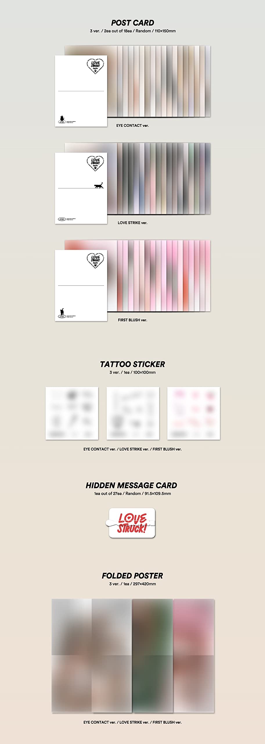 LOVESTRUCK! Kep1er Album [EYE CONTACT+LOVE STRIKE+FIRST BLUSH Full Set]+Pre Order Benefits+BolsVos K-POP Inspired Digital Planner, Digital Sticker Pack (4th Mini Album)