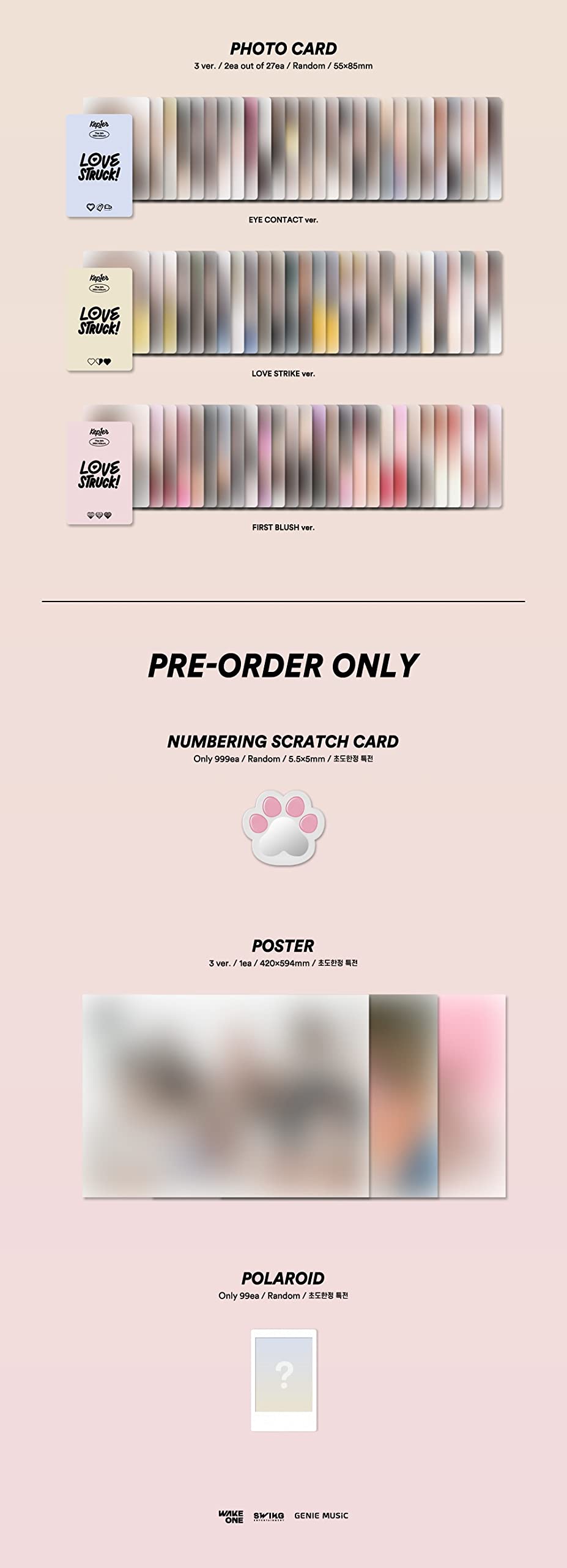 LOVESTRUCK! Kep1er Album [EYE CONTACT+LOVE STRIKE+FIRST BLUSH Full Set]+Pre Order Benefits+BolsVos K-POP Inspired Digital Planner, Digital Sticker Pack (4th Mini Album)