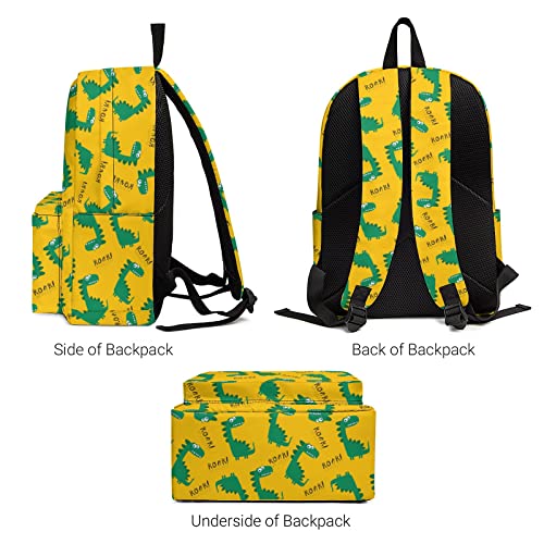 Dinosaur Bookbag Lightweight & Adjustable Classic Bookbag Travel Bag for Boys Girls