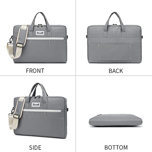 canvaslife Pattern 15 inch Canvas Waterproof Laptop Shoulder Messenger Bag for 14 inch to15.6 inch Laptop 15 Laptop Case (grey)
