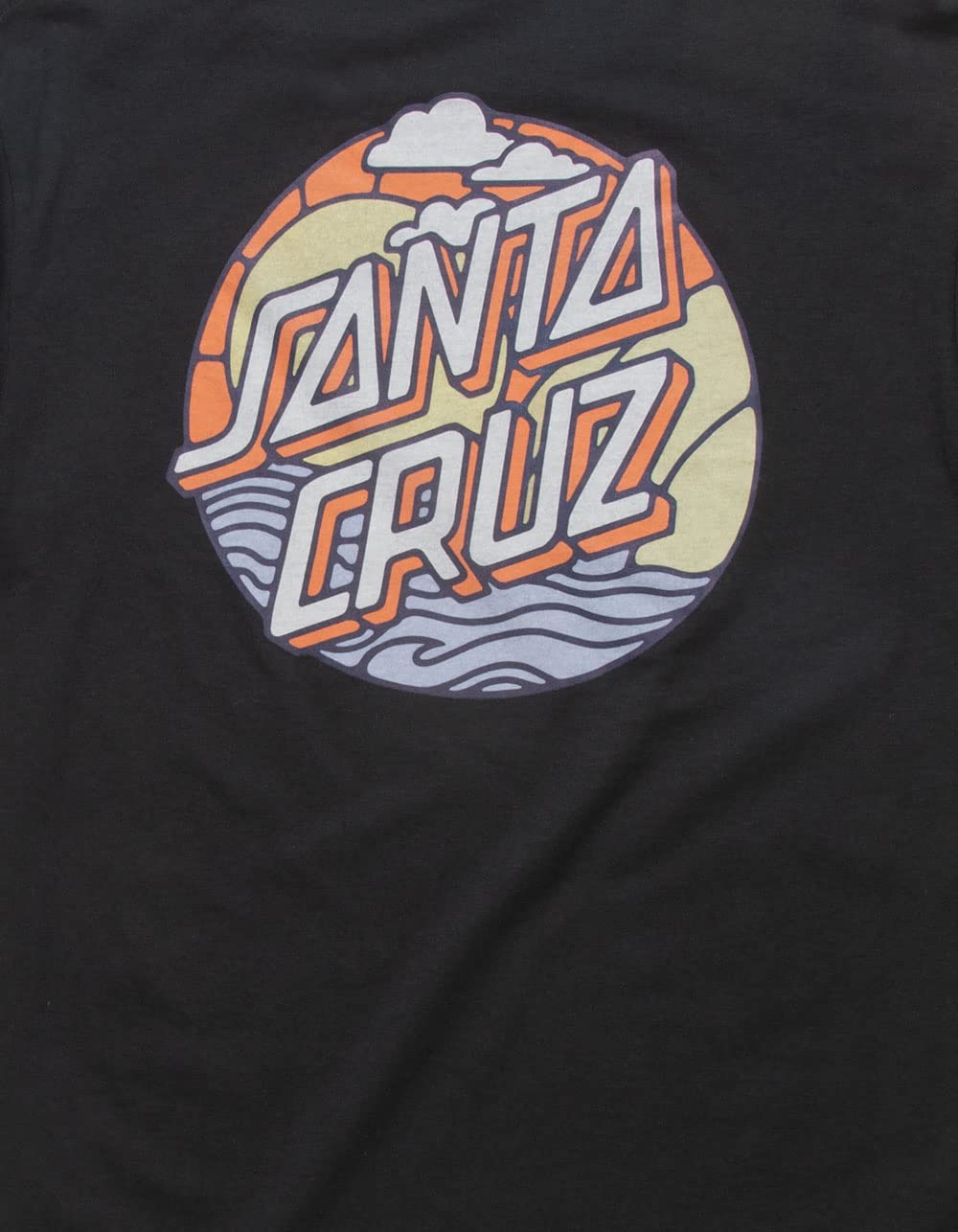 SANTA CRUZ Cliff View Dot S/S Regular T-Shirt Eco Black Lg Mens