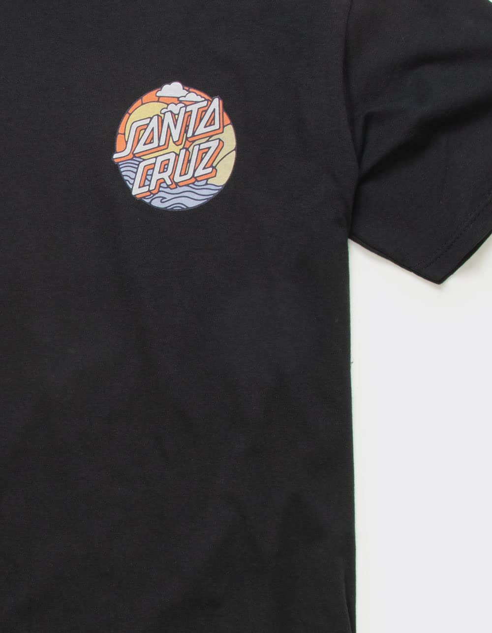 SANTA CRUZ Cliff View Dot S/S Regular T-Shirt Eco Black Lg Mens