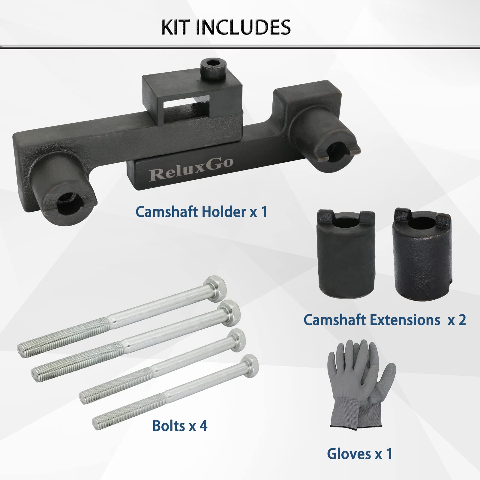 ReluxGo Camshaft & Crankshaft Timing Locking Tool Kit, Compatible with Volvo S40 S60 XC90, Replace 9995452, with Carrying Case & Gloves