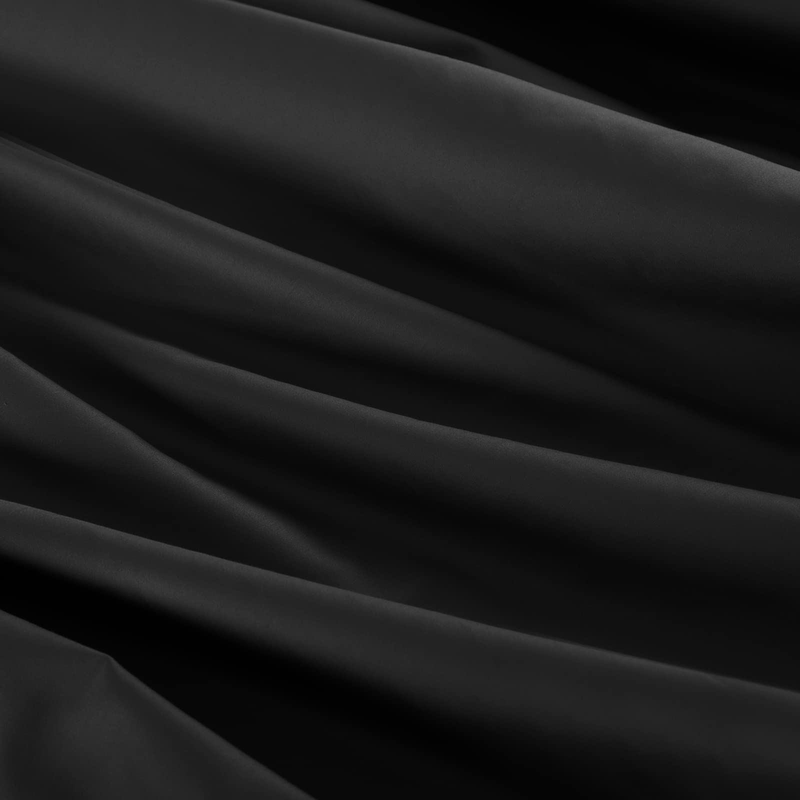 100% Egyptian Cotton Fitted Sheet Twin Size Black, 600 Thread Count, 8-16" Deep Pocket Sheet, Soft & Elastic Sateen Weave Bottom Sheet for Hotel & Home (Black, 1 Pack Fitted Sheet Only,Twin)