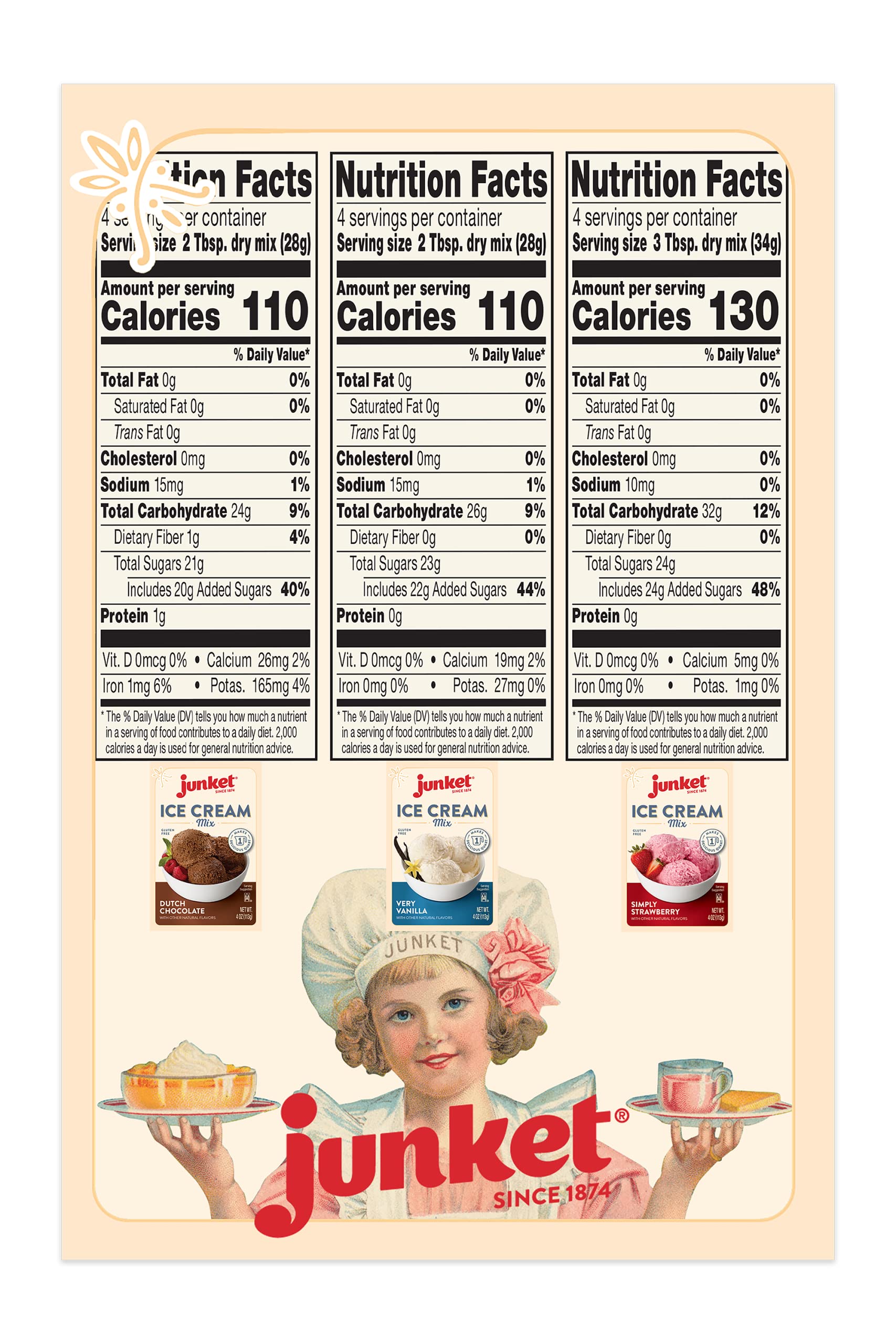 Junket Ice Cream and Gelato Mix Ultimate Bundle: 2 Chocolate, 2 Strawberry, 2 Vanilla Ice Cream Mixes and 2 Stracciatella, 2 Dark Chocolate, 2 Strawberry Cheesecake Gelato Mixes (Variety Pack of 12)