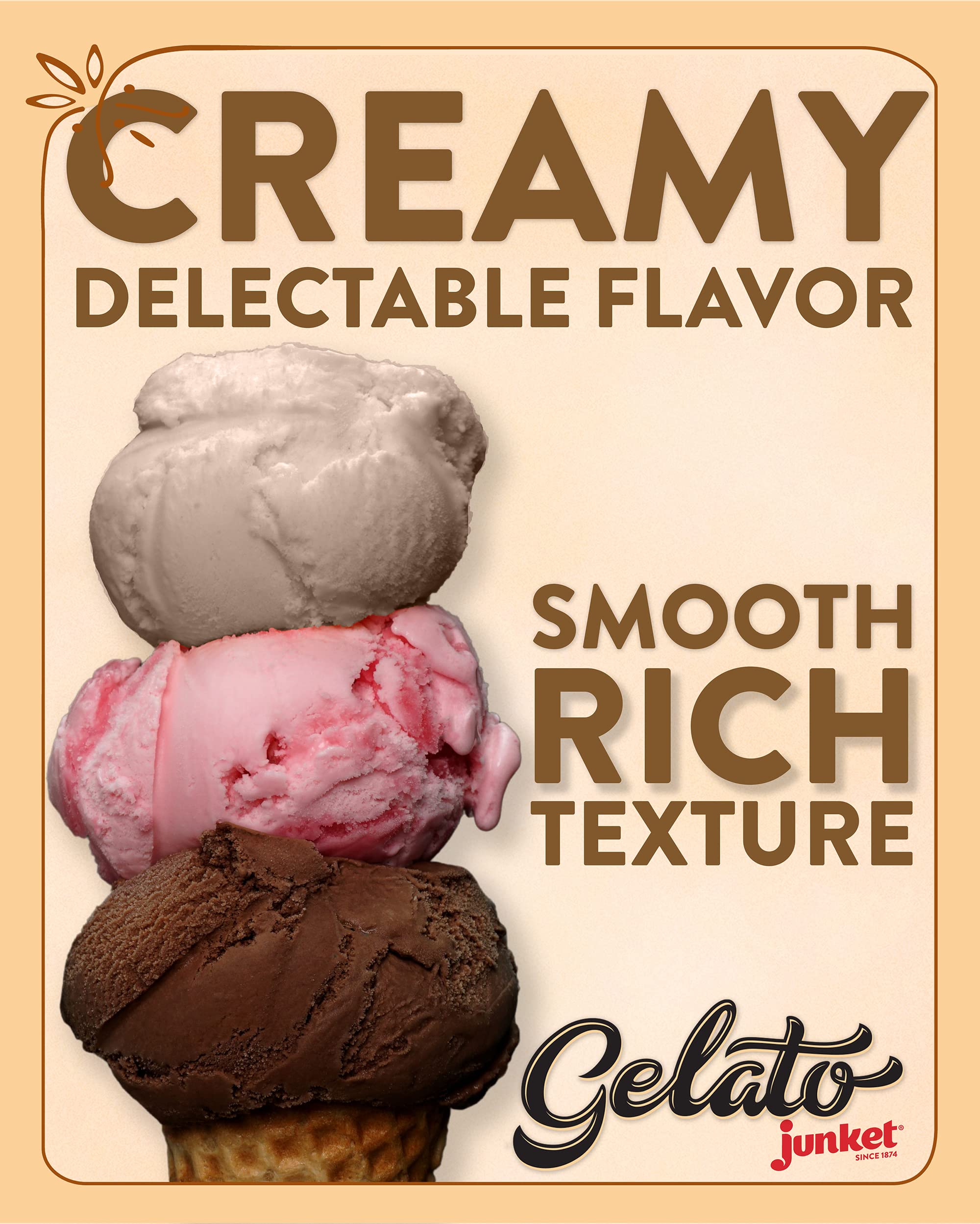 Junket Ice Cream and Gelato Mix Ultimate Bundle: 2 Chocolate, 2 Strawberry, 2 Vanilla Ice Cream Mixes and 2 Stracciatella, 2 Dark Chocolate, 2 Strawberry Cheesecake Gelato Mixes (Variety Pack of 12)