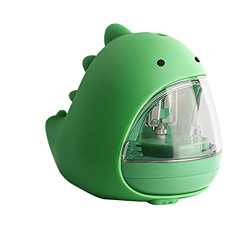 Electric Pencil Sharpener for Kids Heavy Duty Helical Blade Sharpeners Two Power Modes Detachable Silicone Case with 2 Blade Accessories for Kids Artists (Dinosaur)