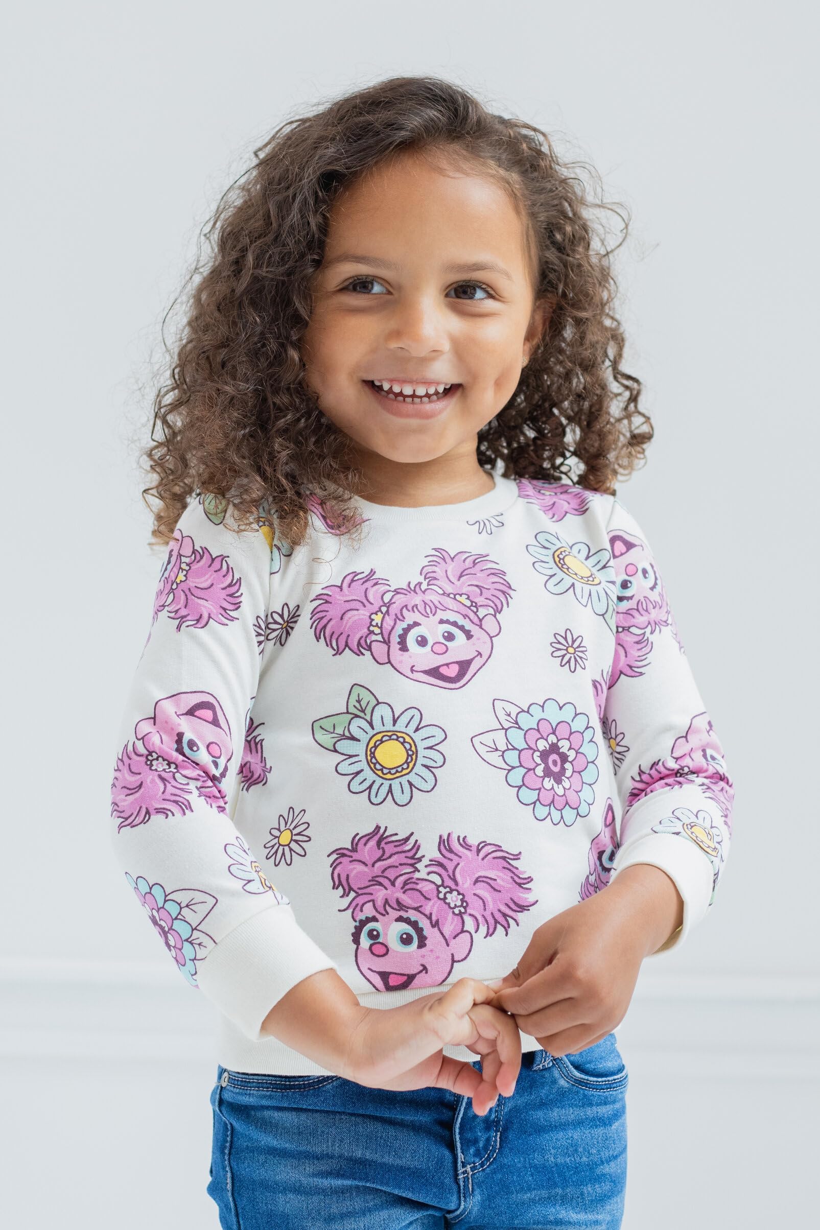 Sesame Street Abby Cadabby Toddler Girls French Terry Sweatshirt Pink 2T