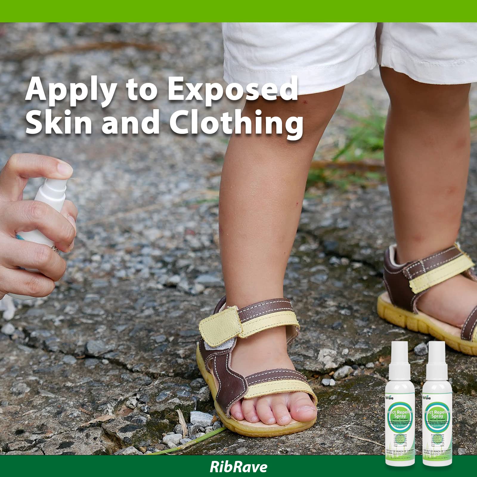 Mosquito Repellent Spray for Body, Insect Repellent Spray Natural Bug Repellent for Skin DEET-Free Travel Size 2 Fl Oz (2 Pack)