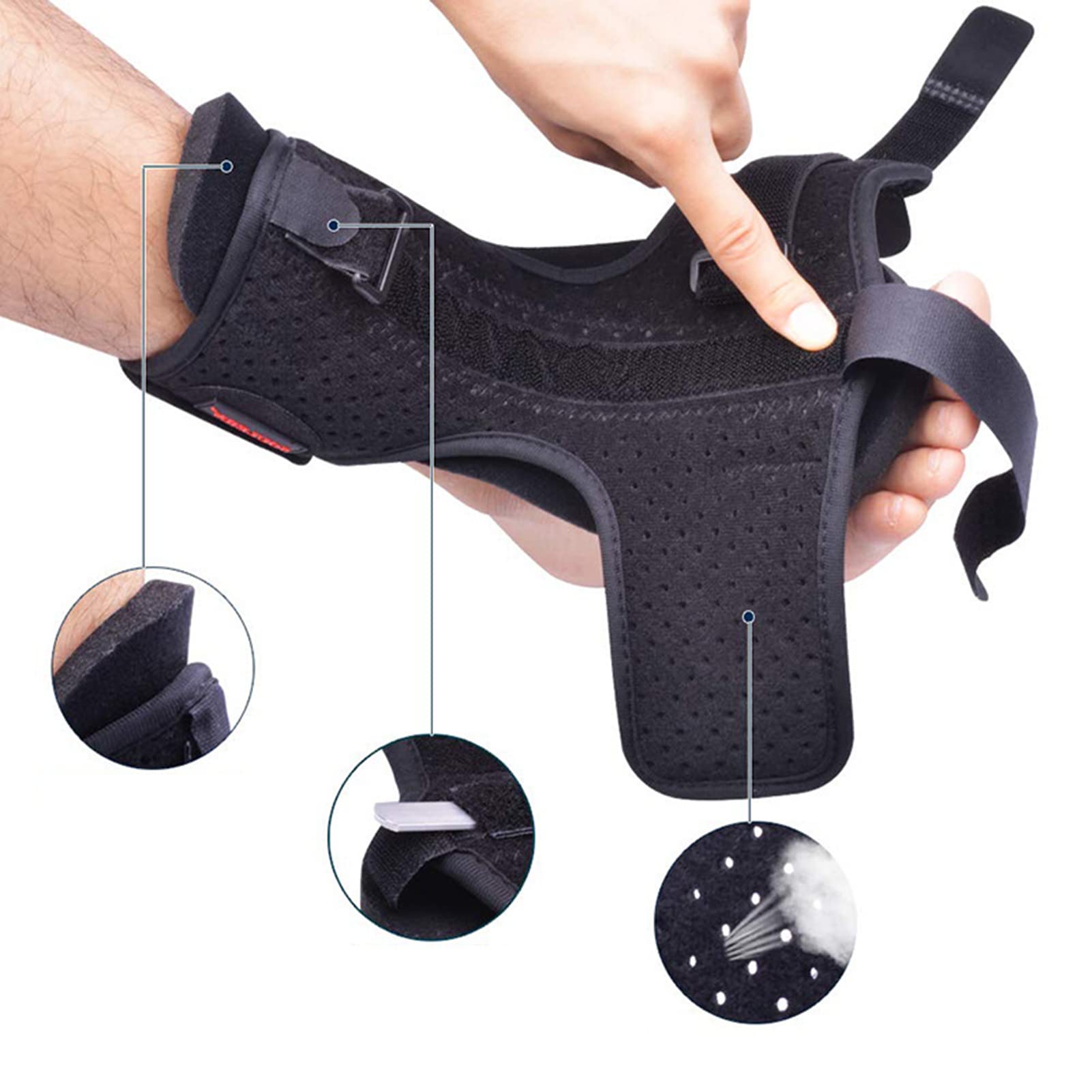 Fasciitis Night Foot Splint, Adjustable Achilles Tendonitis Night Brace Foot Support - Steel Sheet (37 X 23 X 32cm)
