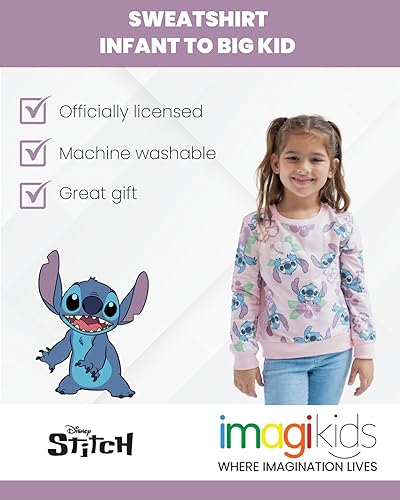 Disney Lilo & Stitch Little Girls French Terry Sweatshirt 7-8