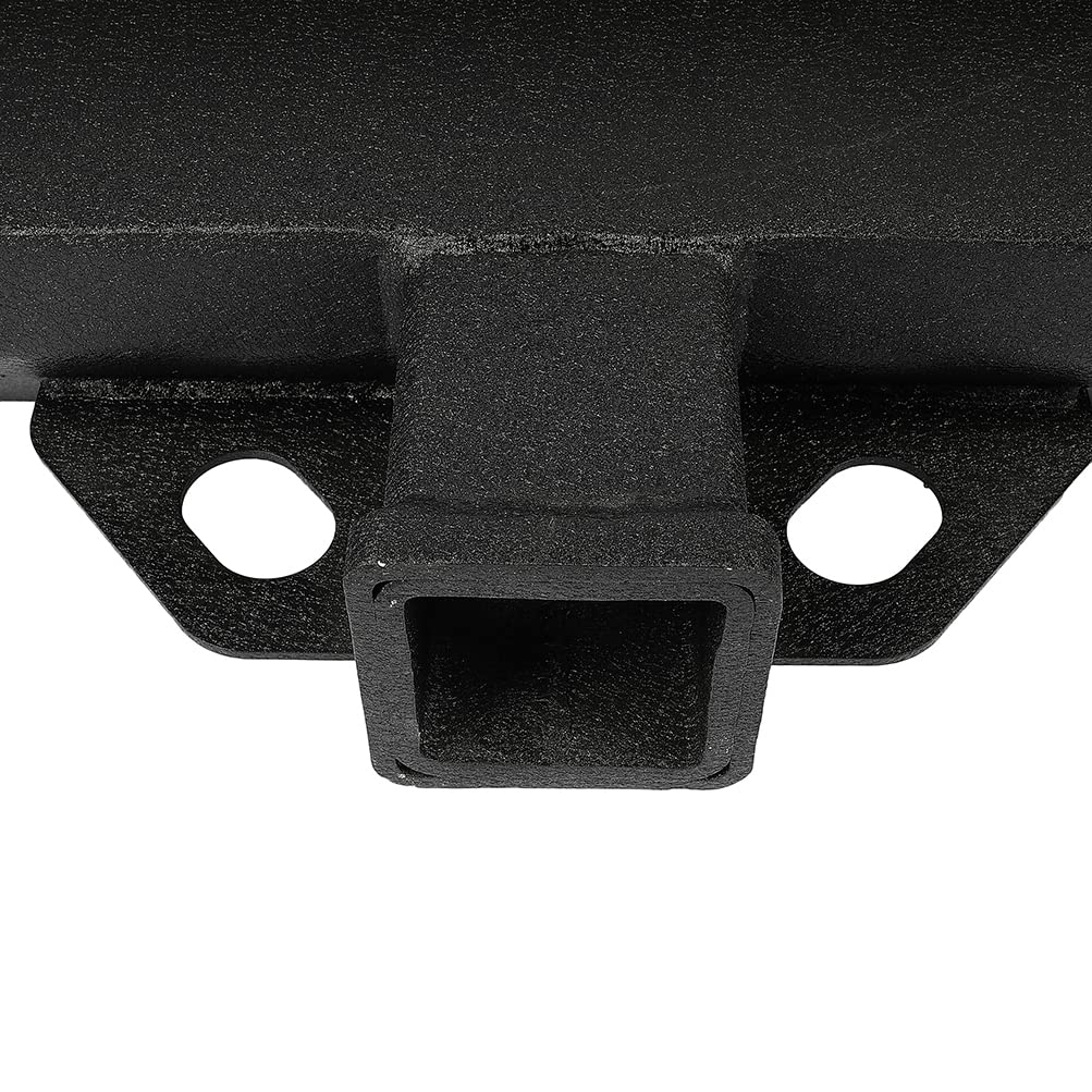 Front Bumper and Rear Bumper w/Tire Carrier Fit 2007-2018 for Jeep Wrangler JK with Winch Plate with D-ring LED Strip Light and 4XLED Lights w/Tire Carrier