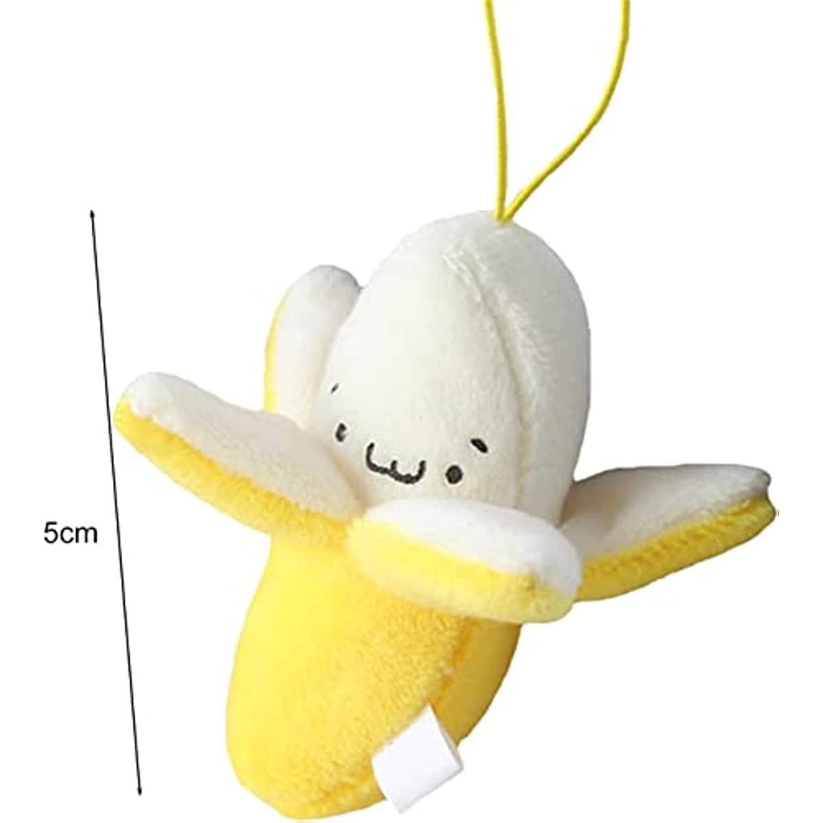 SKCAEX Cute Stuffed Peeling Banana Doll Toy, Cartoon Doll Soft Birthday Gift PP Cotton Peeling Banana Shape Plush Doll Pendant for Decoration