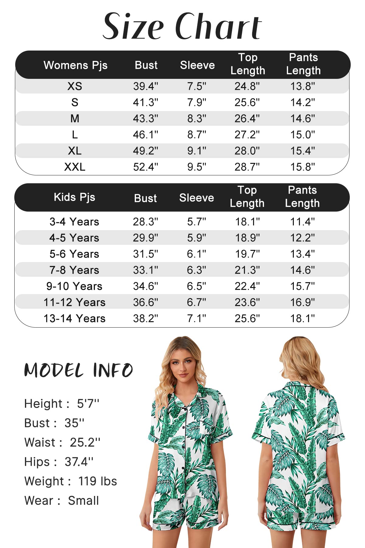 Silk Pjs for Women Set, Cute Silky Matching 2 Pcs Comfy Nightwear Button Down Sexy Soft Satin Summer Pj Short Set, Leaves Green, Medium