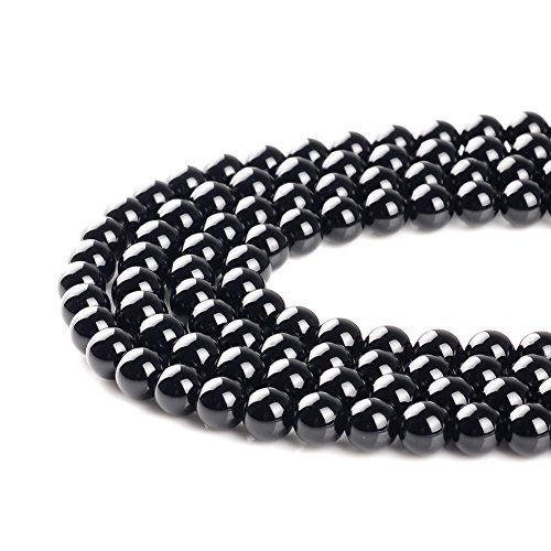 3mm Natural Black Onyx Gemstone Round Loose Beads Crystal Stone Bracelet Necklace Accessories Crafts for Jewelry Making DIY,1 Strand 15"