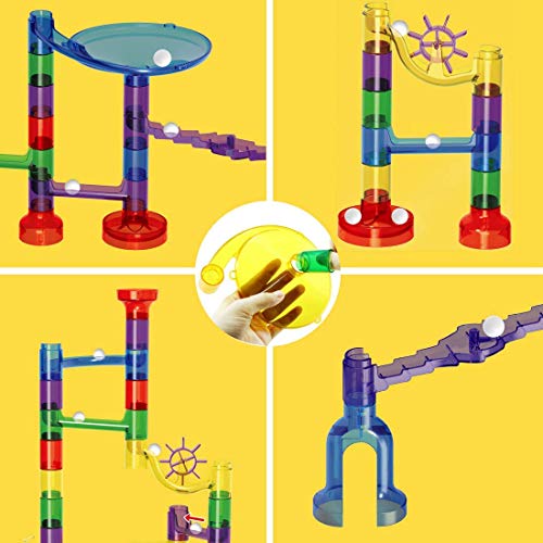 WTOR 216PCS Marble Run Super Set - Marble Maze Game Educational Learning Building Blocks Toys Gift for Boys Girls Kids Children