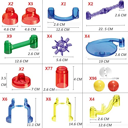 WTOR 216PCS Marble Run Super Set - Marble Maze Game Educational Learning Building Blocks Toys Gift for Boys Girls Kids Children