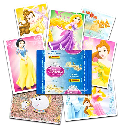 Disney Princess Backpack and Drawstring Bag for Girls Set - Bundle with 11β Princess Mini Backpack, Disney Princess Drawstring Bag, Water Bottle, Stickers, More | Princess Backpack for Girls