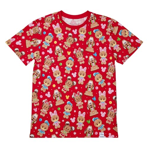 Loungefly DISNEY GINGERBREAD MICKEY AND FRIENDS UNISEX TEE SMALL