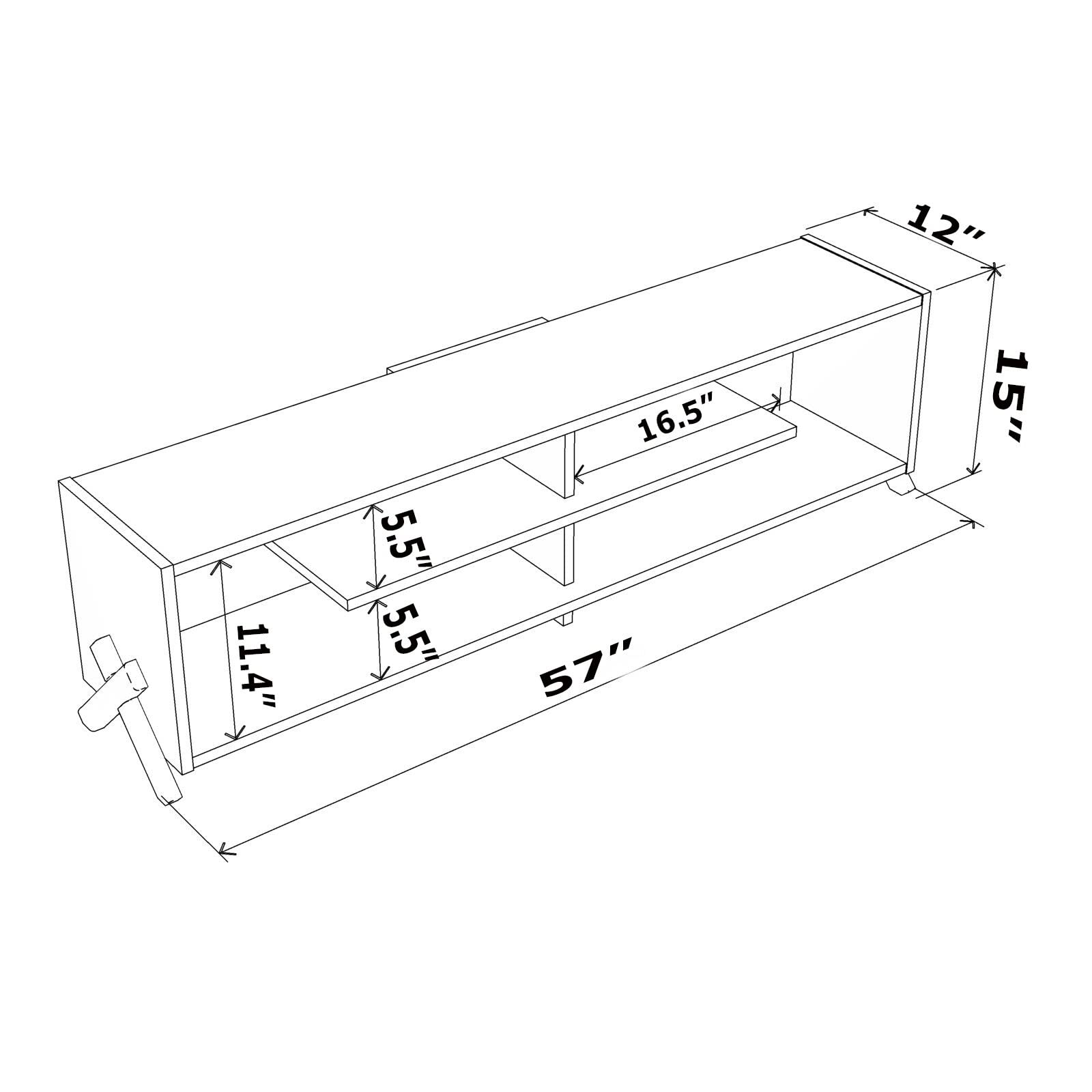 Homedora DiscountWorld Kayle TV Unit Yellow Entertainment Center, TV Stands