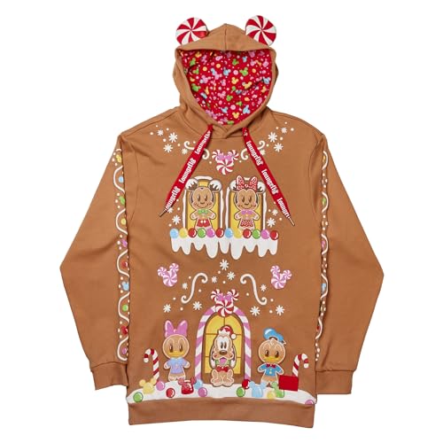 Loungefly DISNEY MICKEY AND FRIENDS GINGERBREAD UNISEX HOODIE SMALL