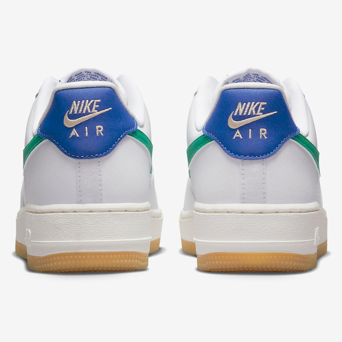Nike Air Force 1 Low Womens White Game Royal Stadium Green Size 6