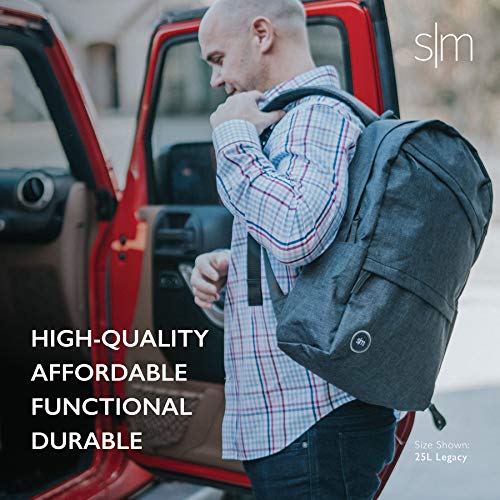 Simple Modern Legacy Backpack with Laptop Compartment Sleeve - 35L Travel Bag for Men & Women College Work School -Blush