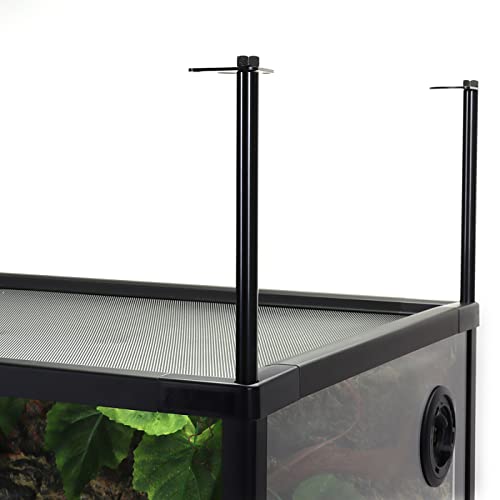 Aiicioo Reptile Glass Terrarium Stackers Post - Reptile Enclosure Accessories Stacker for Bearded Dragon Lizard Tank 4 Post