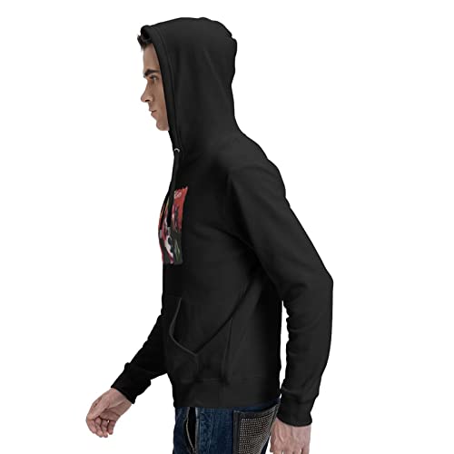 Alice Rock In Music Chains Band Facelift Hoodie Men Sweatshirts Trendy Pullover Sweatshirt Long Sleeve Hooded For Teens Men Youth Black Large