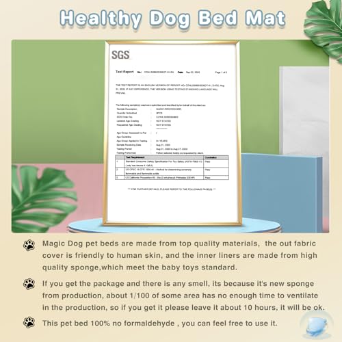 Magic Dog Medium Crate Bed & Pad, Super Soft Pancake Style, Machine Washable, 28-Inch
